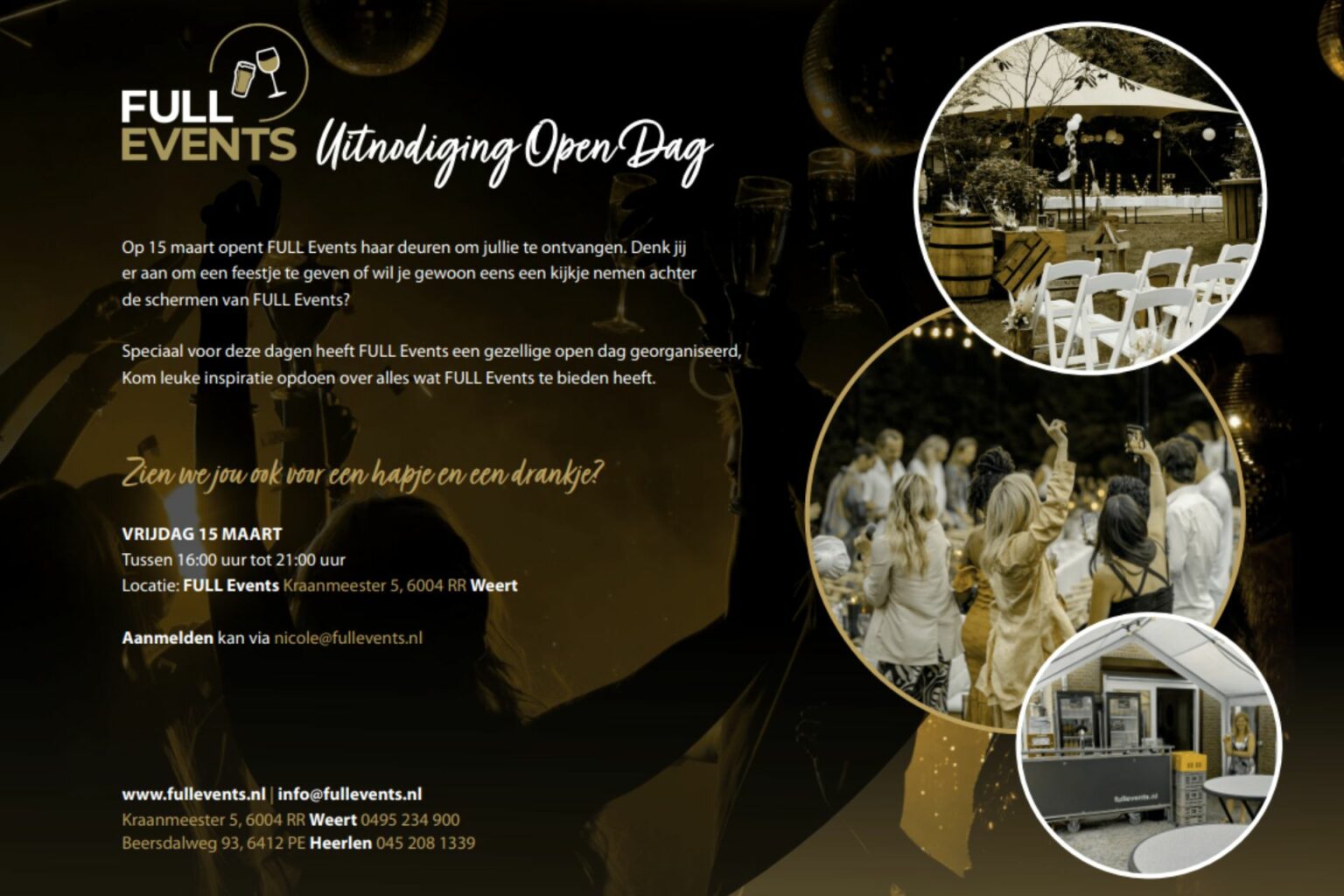 FULL Events nodigt je uit voor hun Open Dag