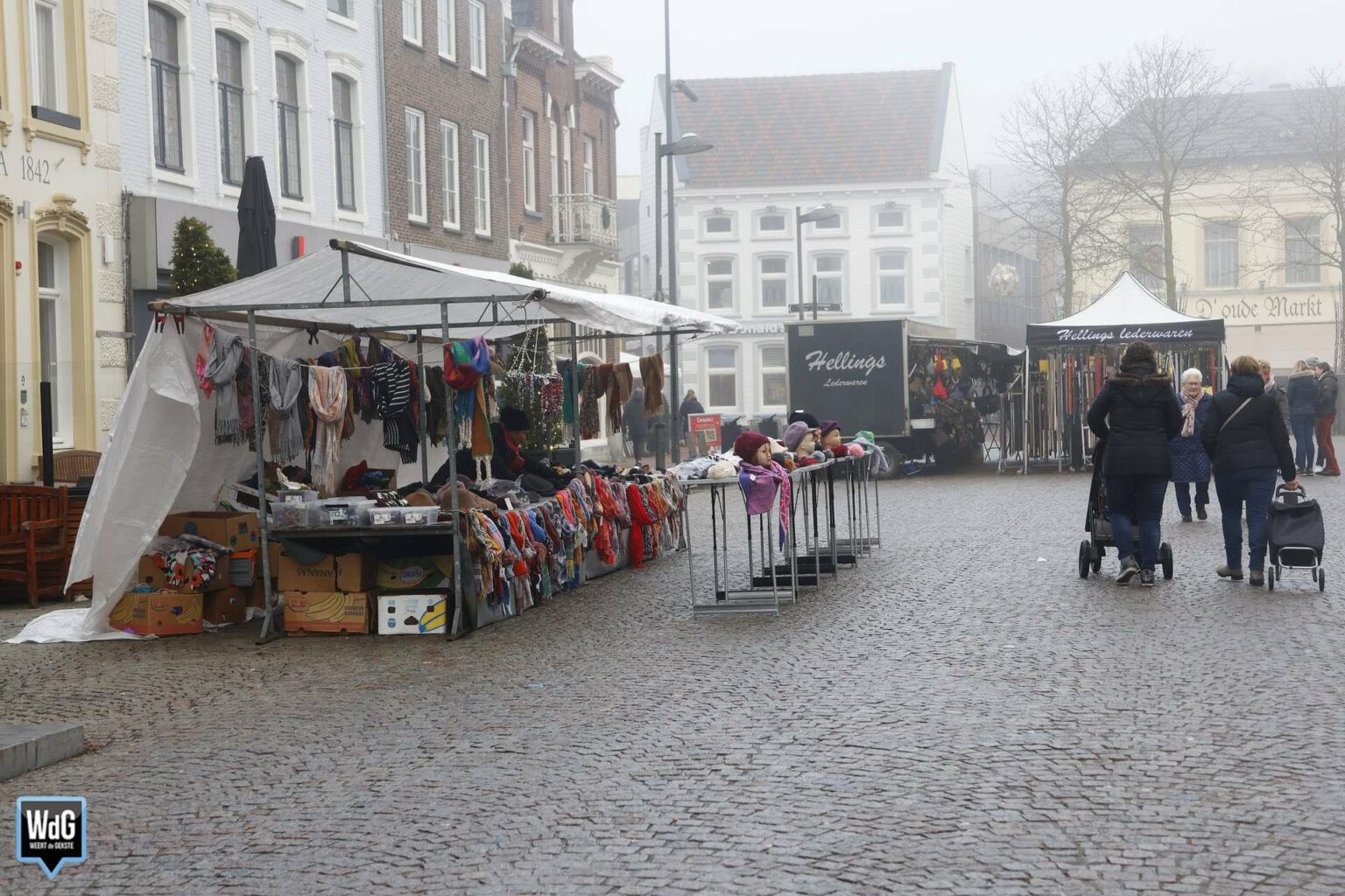 Gezellige winterse sfeer tijdens weekmarkt