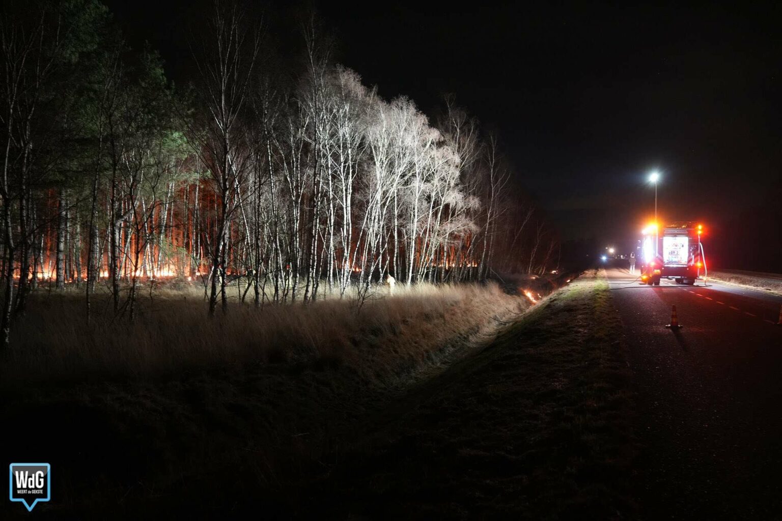 Flinke natuurbrand in Budel-Schoot